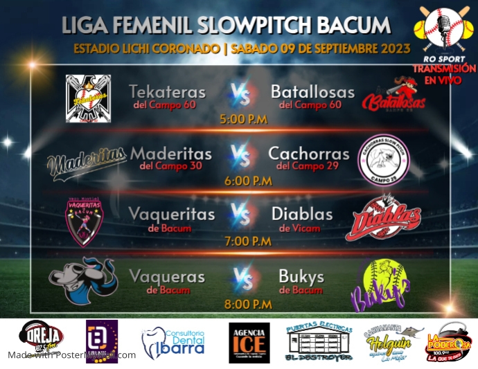 Copy of Cool Baseball Tournament Game Schedule Design (2) | PosterMyWall