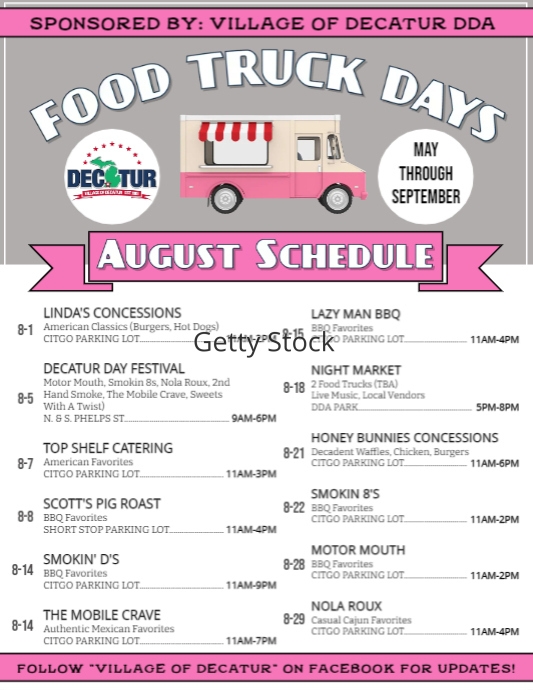 Copy of May Food Truck Schedule | PosterMyWall