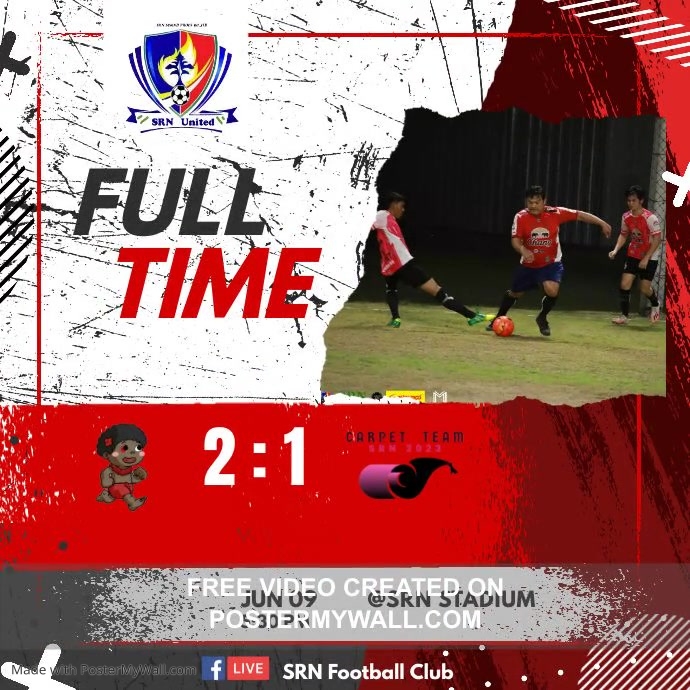 Half-time result soccer football game | PosterMyWall