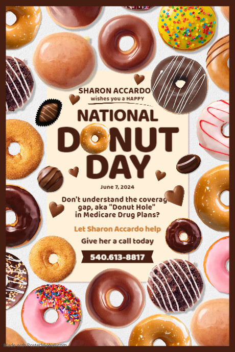 Copy of National Donut Day Poster Template | PosterMyWall