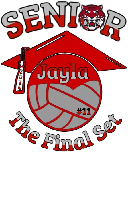 Copy of JAYLA DESIGN BLACK outline scarlet red | PosterMyWall