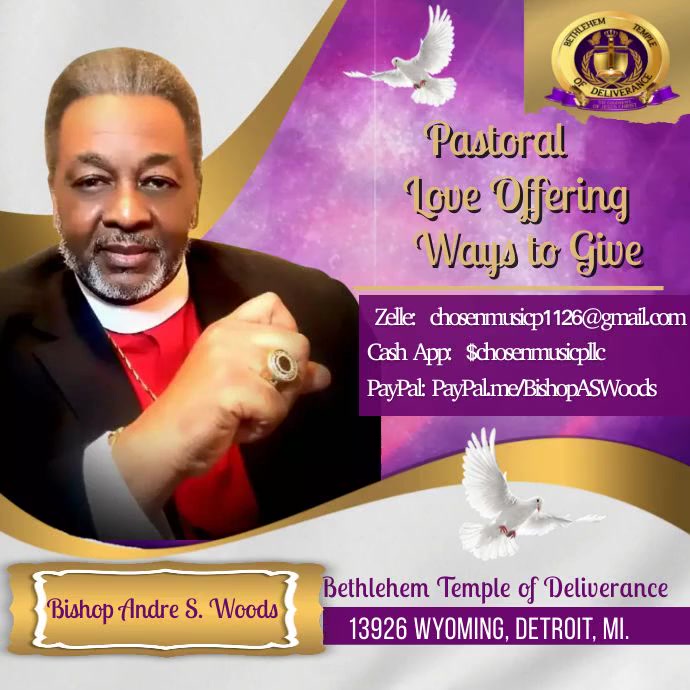 PASTORAL INSTALLATION WAYS TO GIVE | PosterMyWall