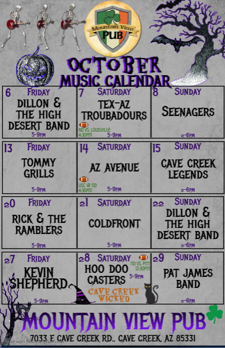 October Calendar by Paula | PosterMyWall