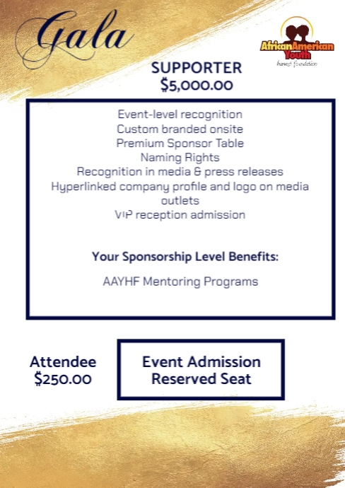 Gala Sponsor Package 5 | PosterMyWall