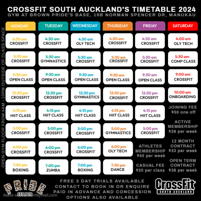 TIMETABLE | PosterMyWall