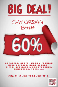 Poster template for giveaway, sale and discount | PosterMyWall