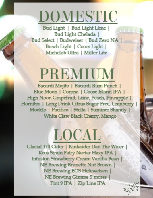 Emma Beer Menu (1) | PosterMyWall