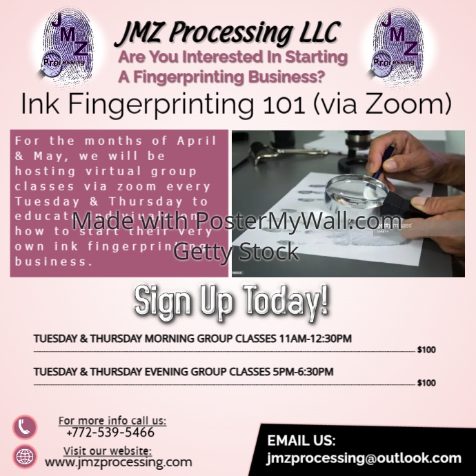 fingerprinting course | PosterMyWall