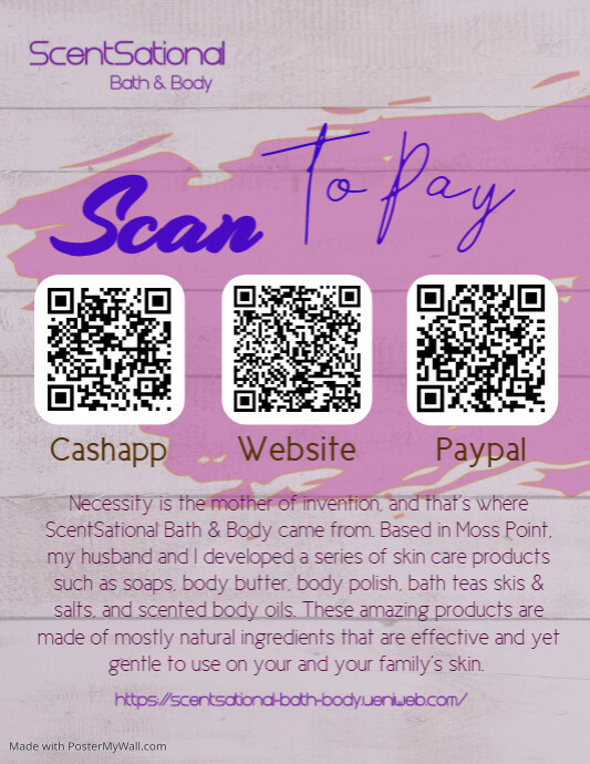qr code scan to pay template | PosterMyWall