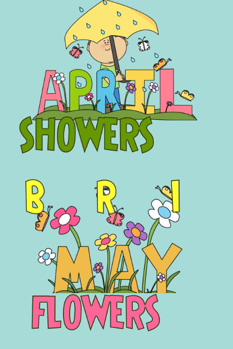 School classroom april may seasons poster wall decor Template ...