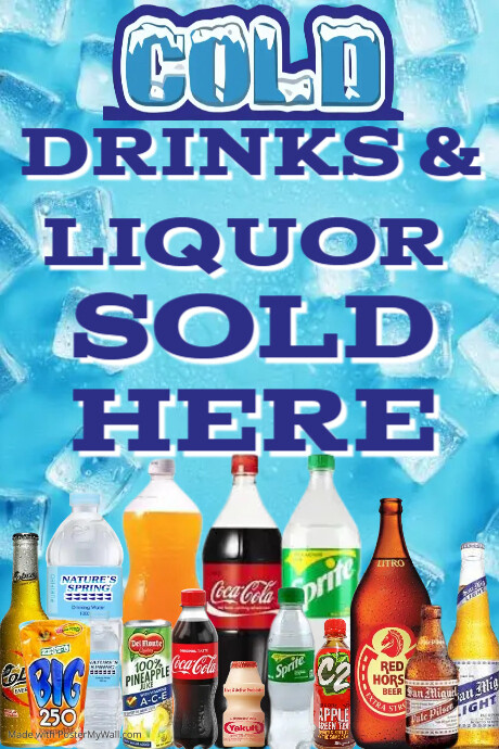 Ice Cold Water Sold Here Poster Template | PosterMyWall