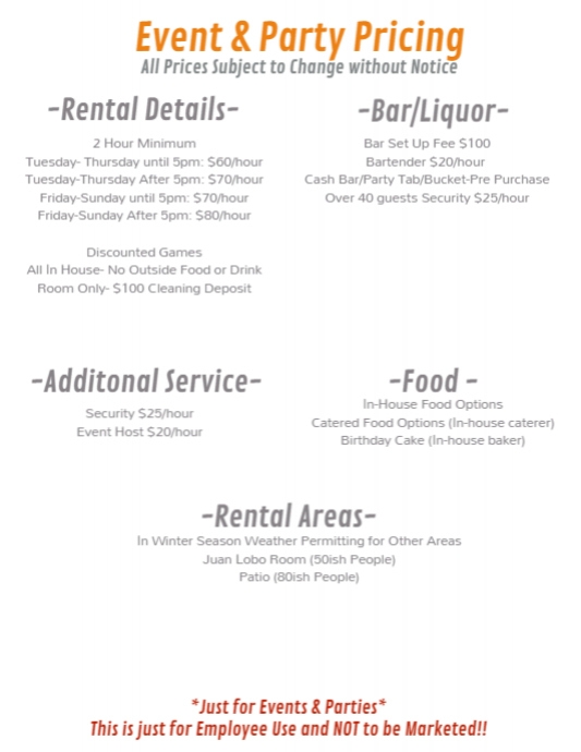 Event Fees- Our Reference | PosterMyWall