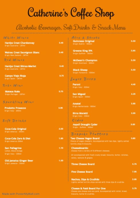 Menu Side 1 | PosterMyWall