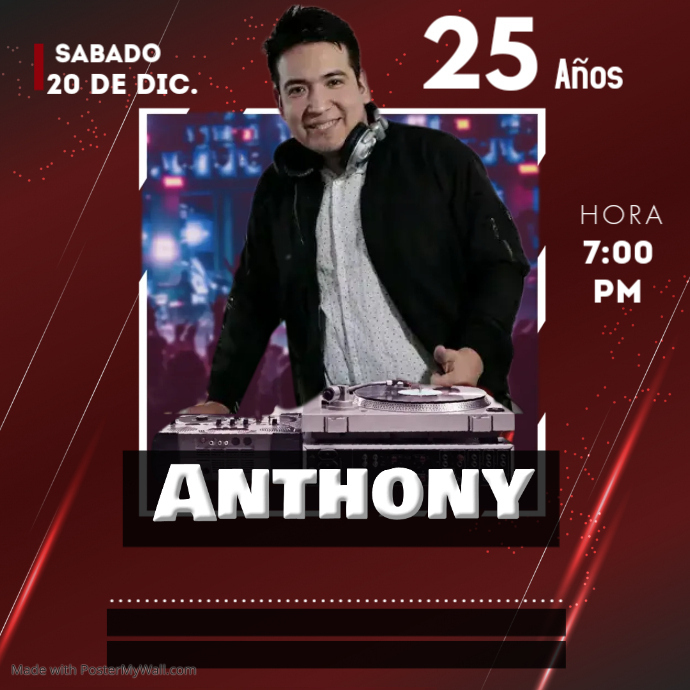 Copia de Modern DJ Party Invitation Instagram Post | PosterMyWall