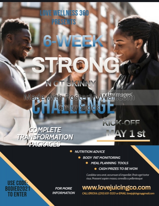 Fitness Challenge Flyer | PosterMyWall