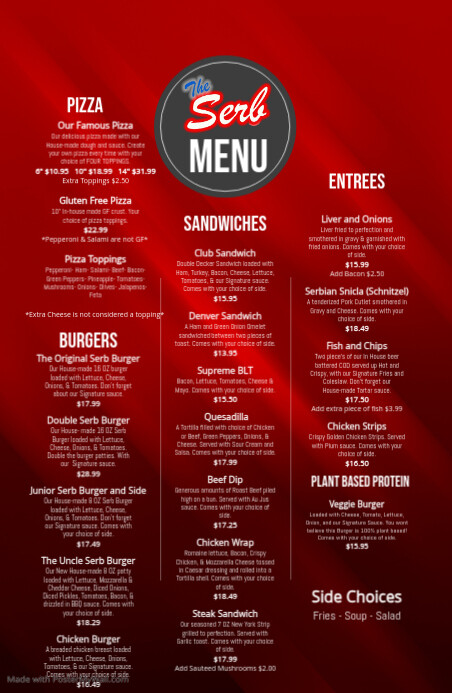Copy of Copy of Menu | PosterMyWall