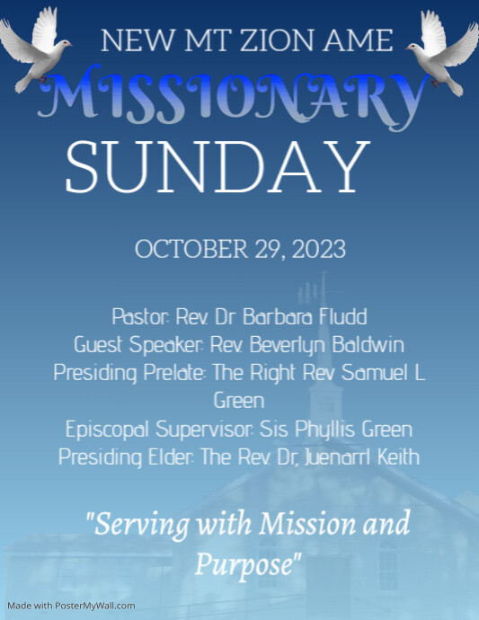 Copy of Missionary Church Sunday | PosterMyWall