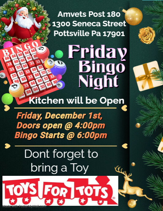Christmas Bingo Night Invitation Flyer | PosterMyWall