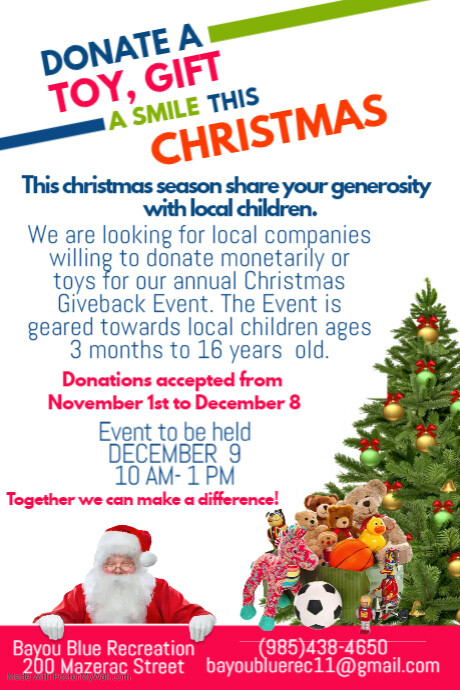 Donation toy drive - Toys for Tots | PosterMyWall