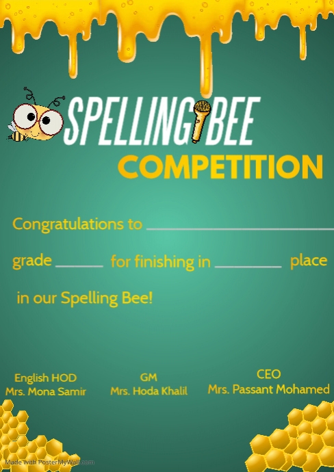 Copy of Event poster template,spelling bee competition,school poster ...