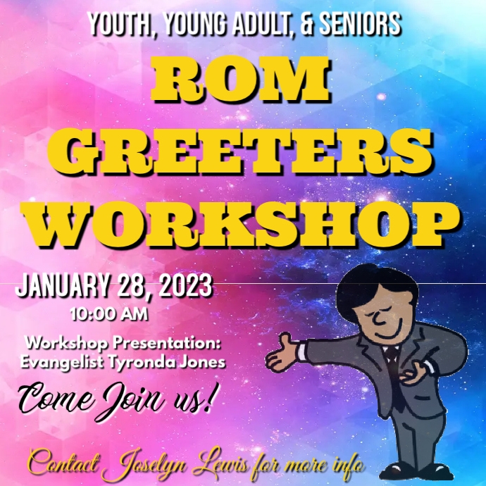 Copy of Greeters Workshop Flyer | PosterMyWall
