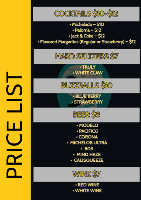 Copy of Price List Menu Card Drinks Food Offer Flyer | PosterMyWall