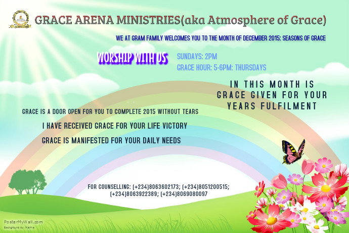 DECEMBER 2015: SEASONS OF GRACE | PosterMyWall