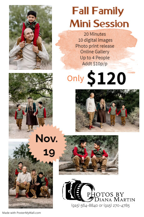 Copy of Fall / Autumn Photography Mini Session | PosterMyWall