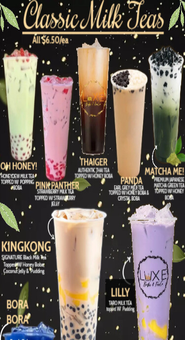 Copy of Milktea menu | PosterMyWall