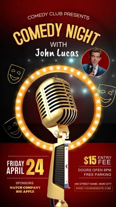 Copy of live comedy show | PosterMyWall