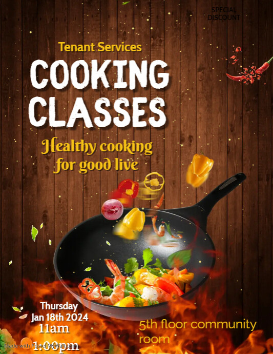 Cooking classes, healthy food,food (1) | PosterMyWall