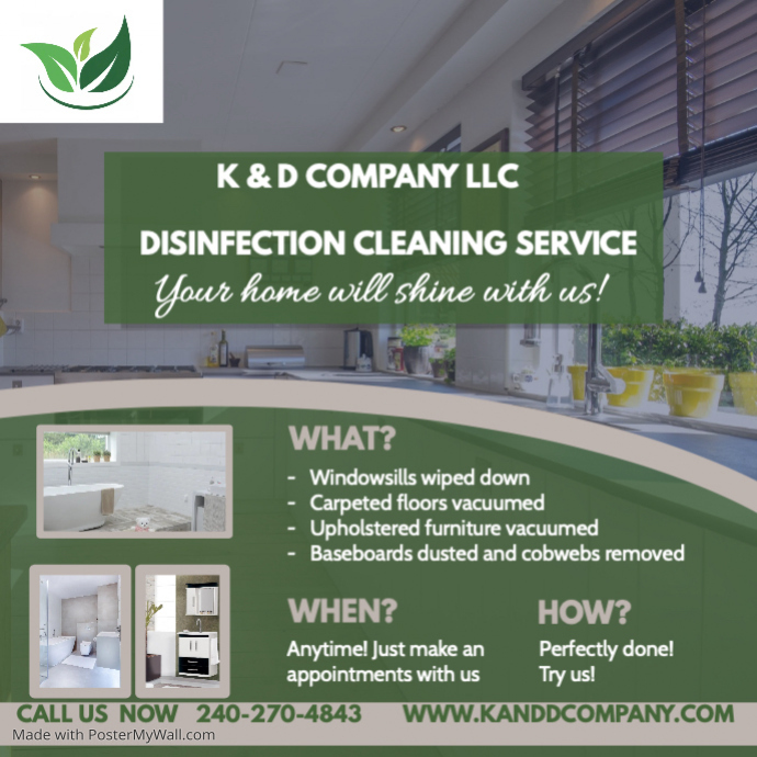Copy of Copy of Modern Home Cleaning Business Advert Sample | PosterMyWall