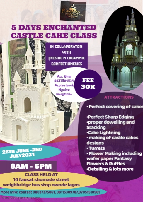 Copy of Cake Decoration Class Flyer | PosterMyWall