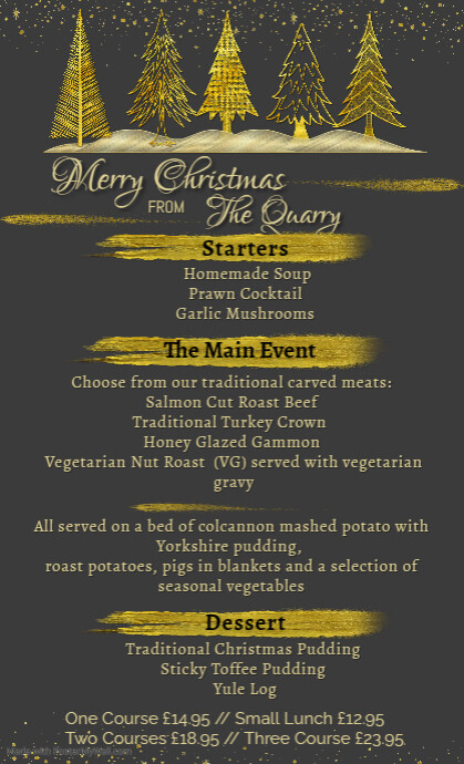 Modern Black and Gold Menu Christmas Menu | PosterMyWall