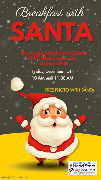 Copy of Christmas,breakfast with santa | PosterMyWall