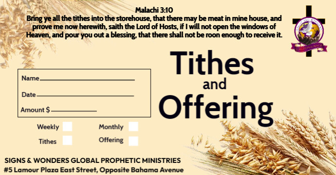 church offering envelope (1) | PosterMyWall