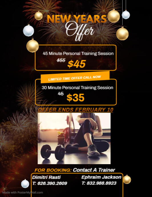 New Year Gym Offer 2022 Template | PosterMyWall