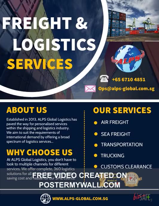 FREIGHT AND LOGISTICS SERVICE POSTER FLYER | PosterMyWall