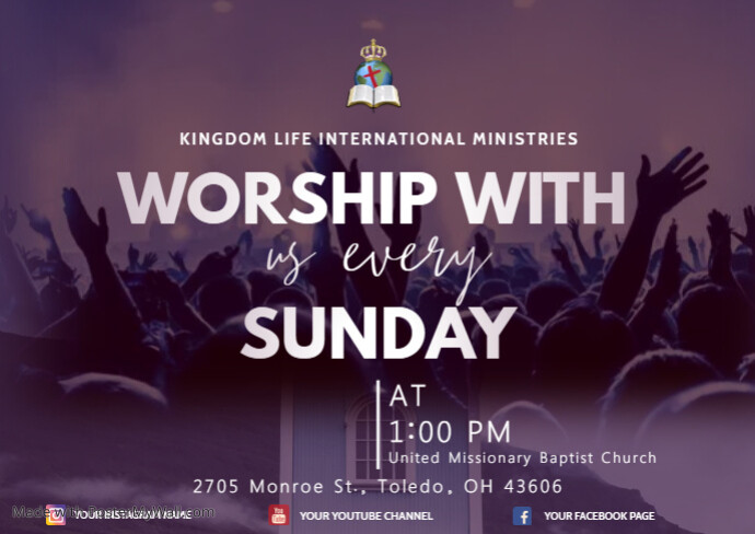 worship with us | PosterMyWall