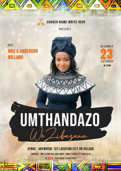 Copy of Traditional or Cultural Church poster | PosterMyWall