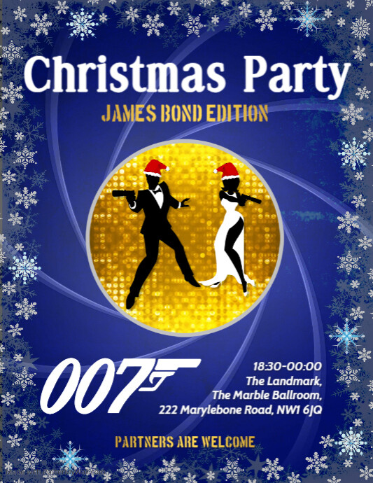 JAMES BOND CHRISTMAS PARTY (2) | PosterMyWall