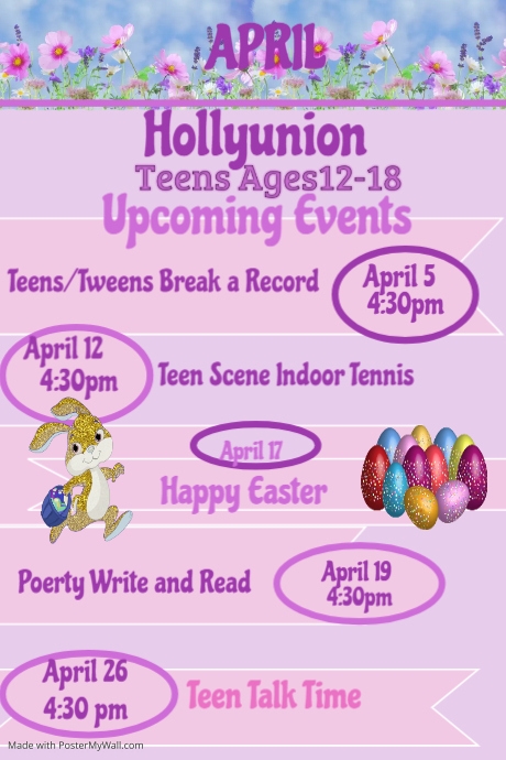 Copy of April Upcoming Events | PosterMyWall