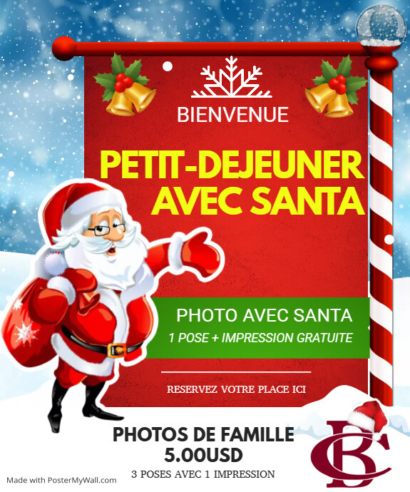 Copy of PHOTO WITH SANTA SIGN | PosterMyWall
