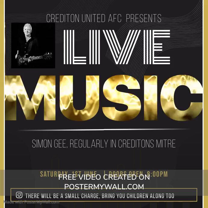 Black and Gold Live Music Square Video | PosterMyWall