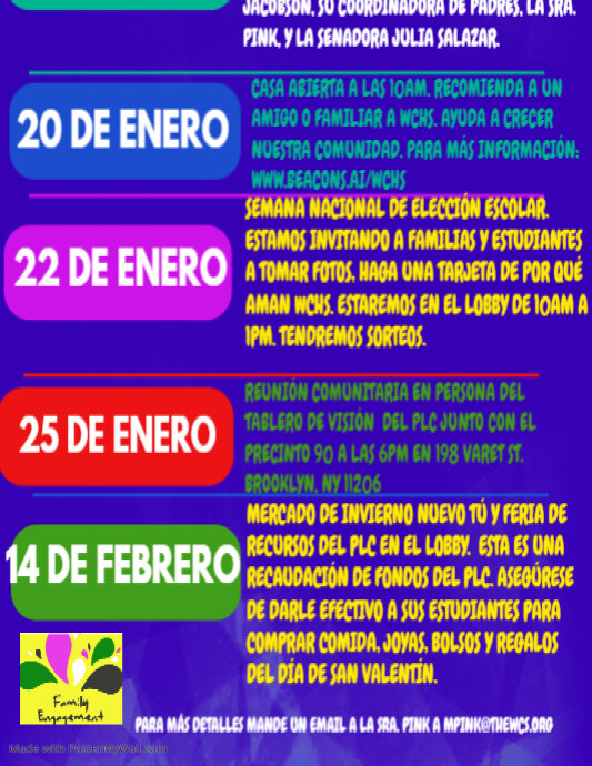 Copy of Upcoming WCHS EVENTS- SPANISH FLYER2022 Spanish Flyer (2 ...