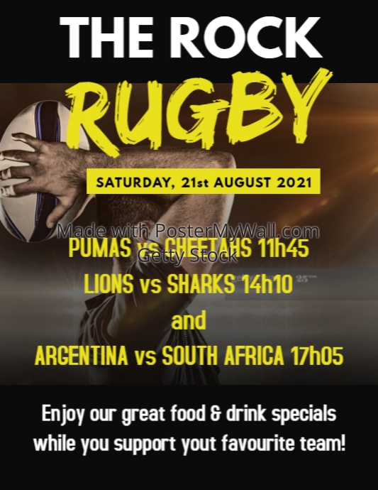 Copy of Copy of Rugby Flyer Design Template | PosterMyWall