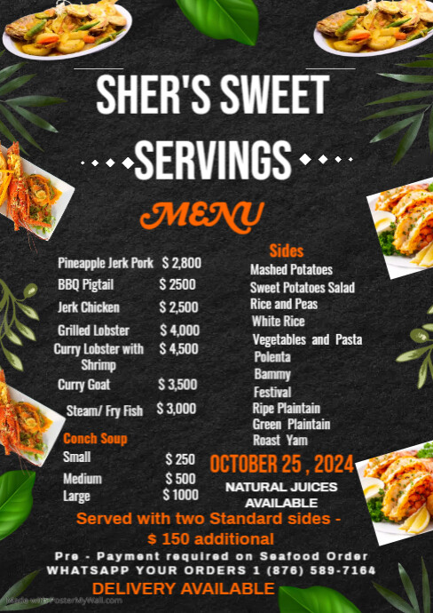 Cold Pressed Juices Menu Card Template | PosterMyWall