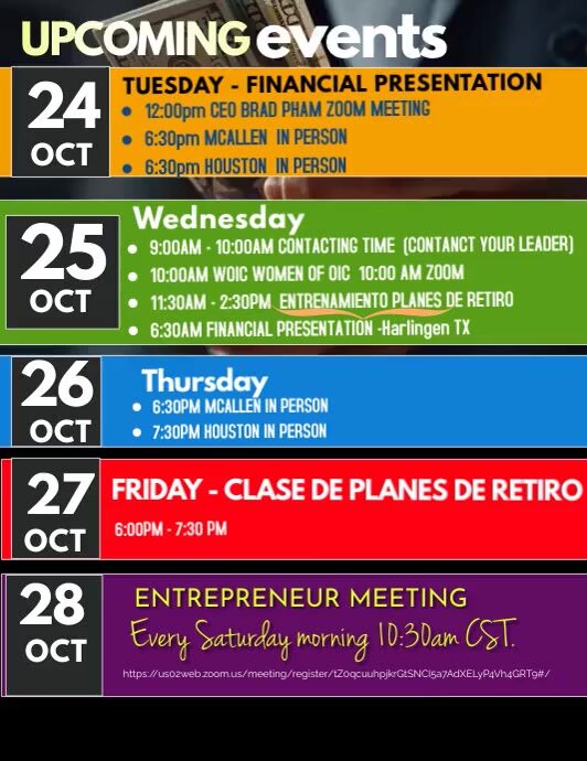 Copy of up coming event (2) | PosterMyWall