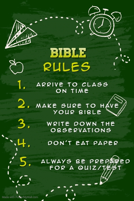 Copy of Green classroom rules poster | PosterMyWall