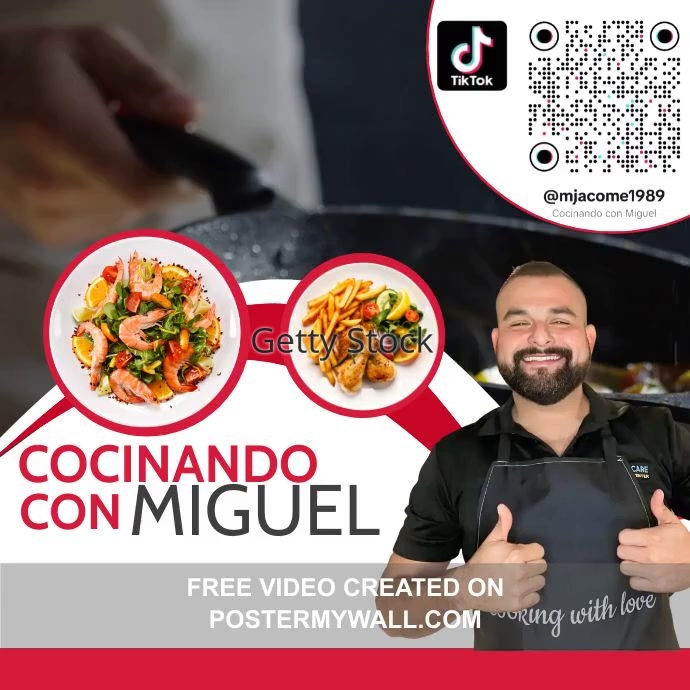 audio and video online cooking lessons advert | PosterMyWall